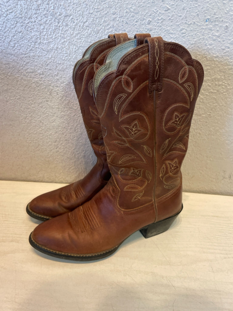 Ariat Size 6.5 Med. Oil USED Excellent Cowboy Boots - Ladies – Tack ...