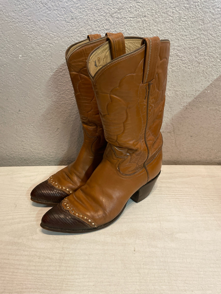 Tony Lama Size 5 Tan USED Excellent Cowboy Boots - Ladies – Tack Solutions