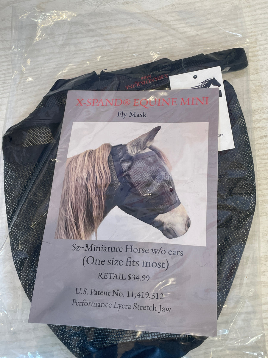 X-Spand Black Mini NEW Fly Mask – Tack Solutions